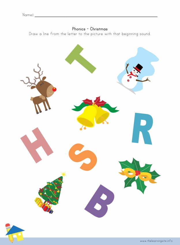 Christmas Phonics Worksheets – The Learning Site